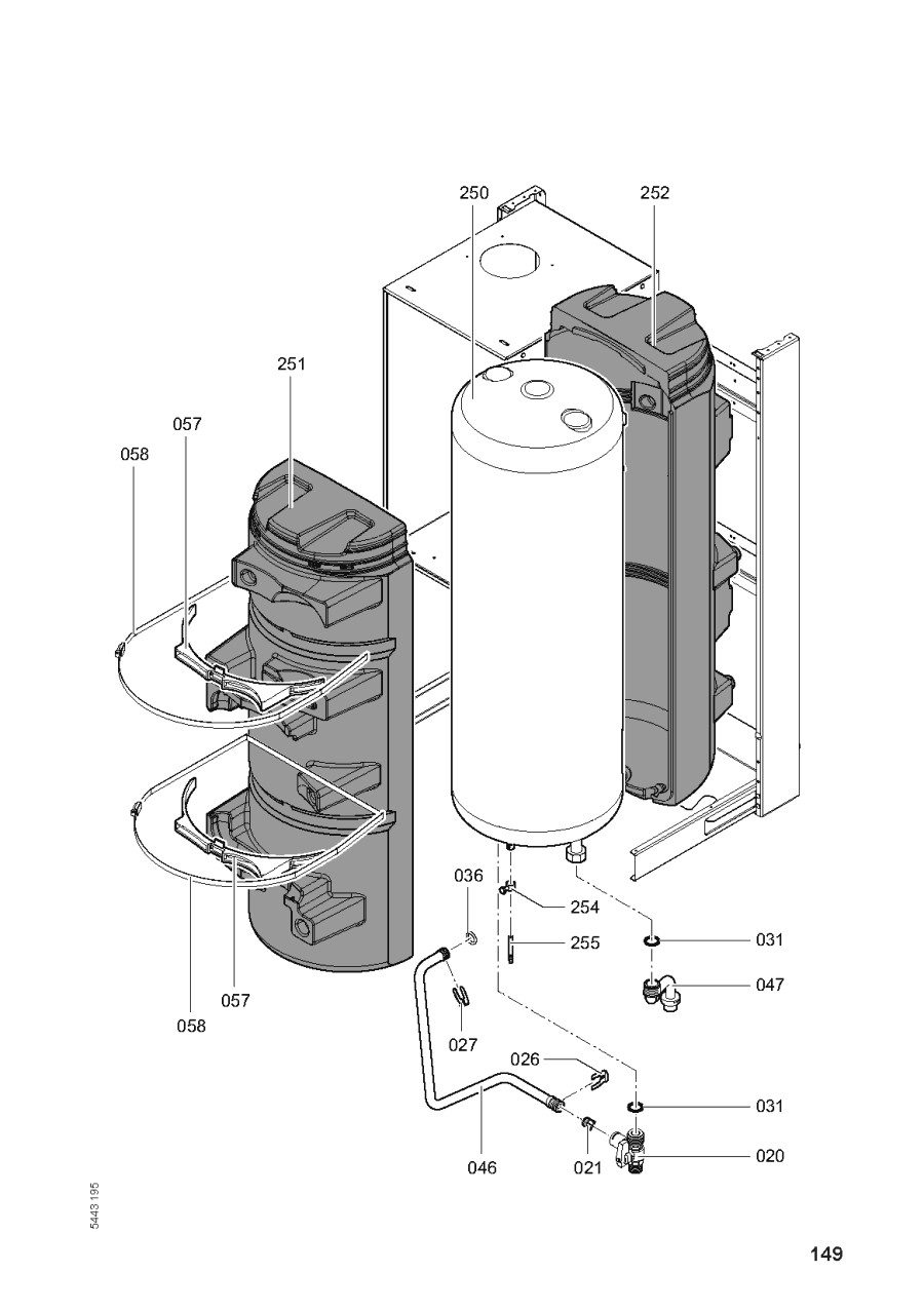 Pièce détachée Viessmann Corps Vitodens 222-W WS2B 19 kW n° 7438332